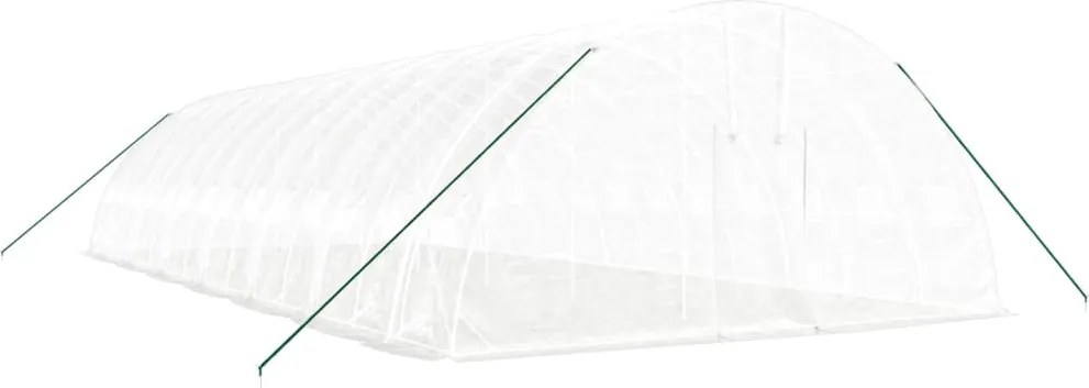 Skleník s ocelovým rámem bílý 84 m² 14 x 6 x 2,85 m 3188121