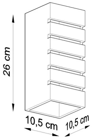 Sollux SL.0161 - Nástěnné svítidlo SAMIR 1xE27/60W/230V bílá