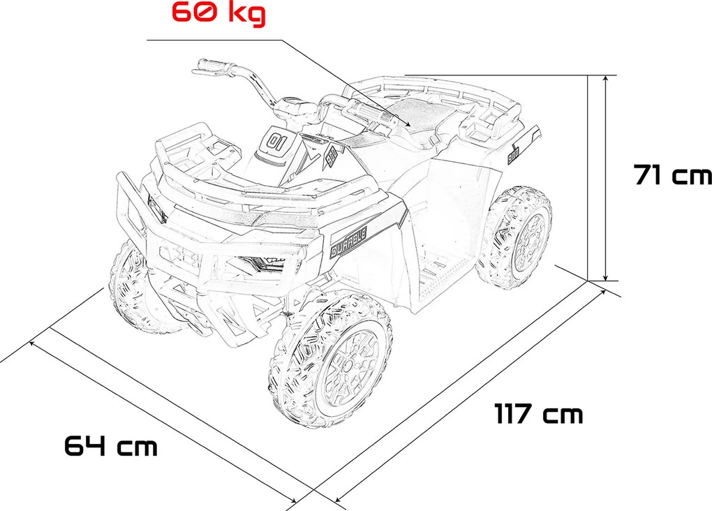Ramiz Čtyřkolka 4x4 ATV WOLF bílá