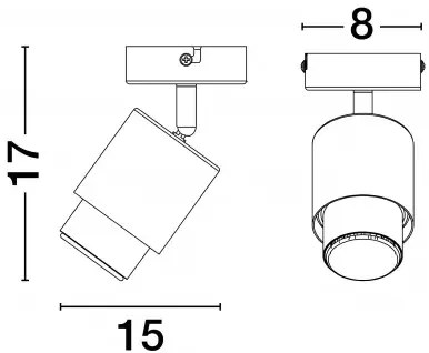 Nikl designové stropní svítidlo Ison