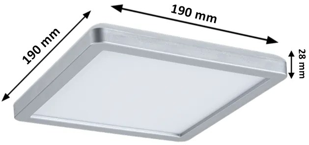 Paulmann 70993 Atria Shine, matně chromové stropní LED svítidlo s korónou, 11,2W LED 3000K, 19x19cm