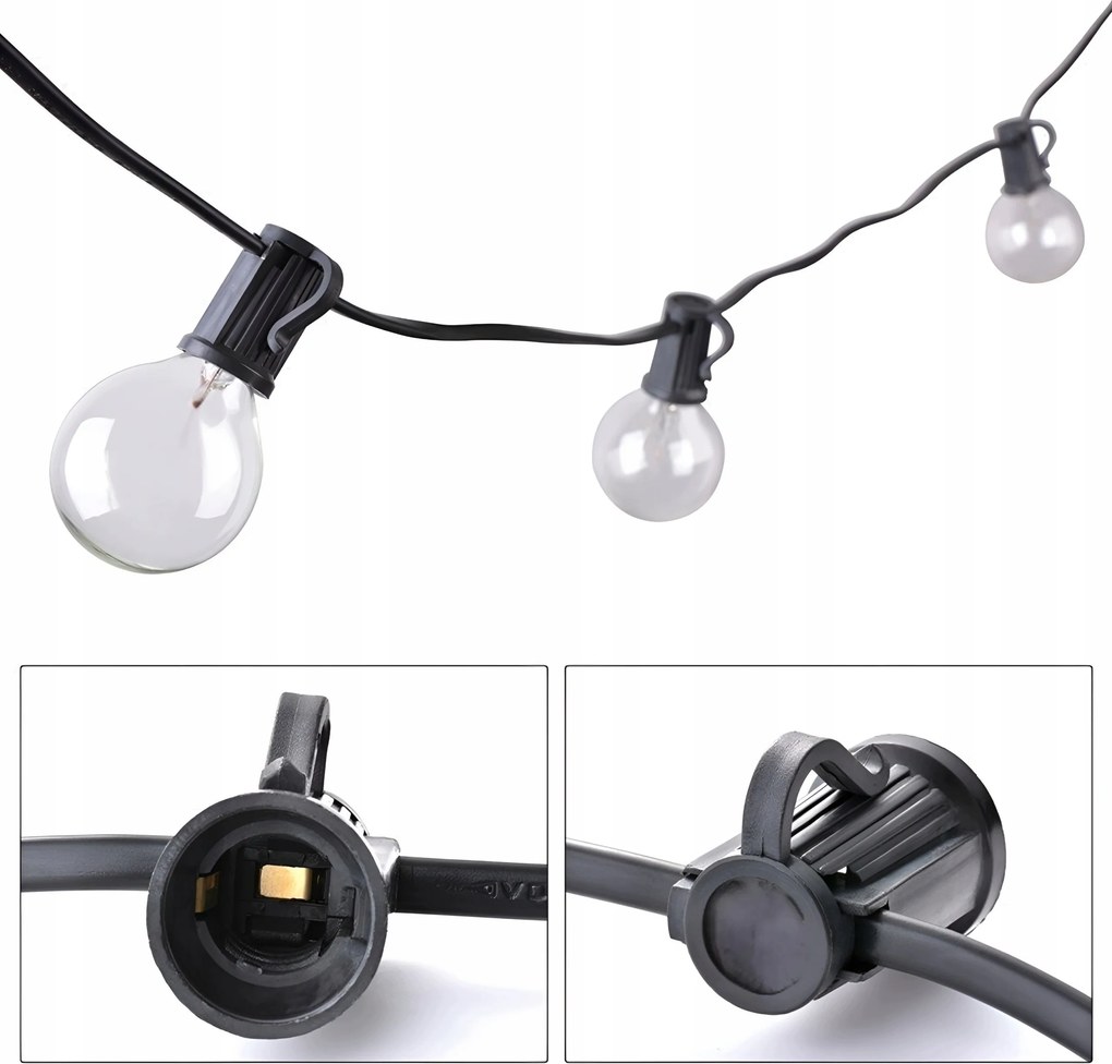 TRENDIE Zahradní světelná girlanda 36 LED teplá bílá 20m