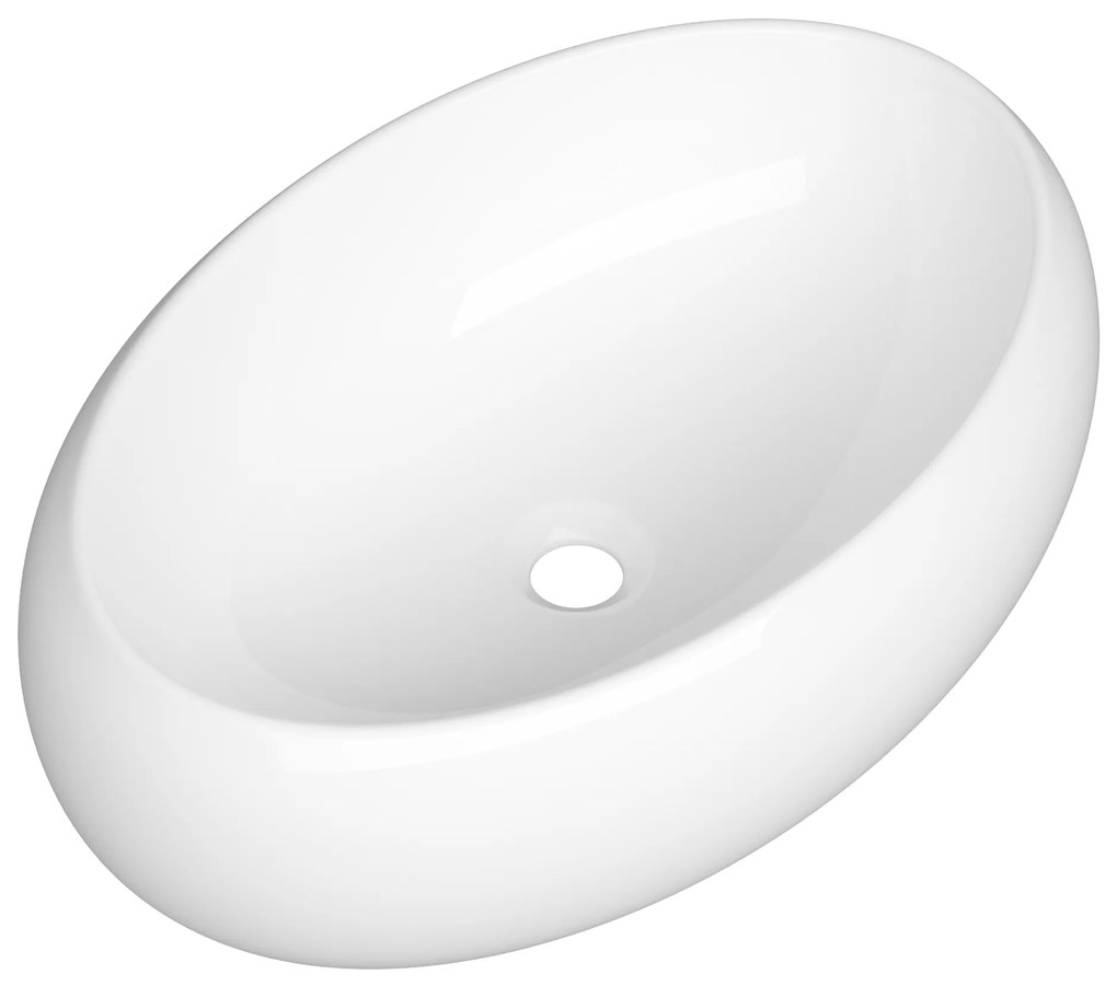 Gamma Figa, umyvadlo na desku 610x415x155 mm, bílá lesklá, GMA-UC-FIGA