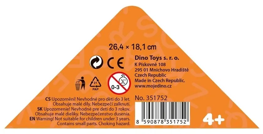 Dino Puzzle triangl Ztracené kuřátko 24 dílků