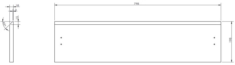 Mexen Rivel, koupelnová skříňka 120 cm s pravým umyvadlem Vela, 2S, 1D, drážkovaná, grafitová/bílá matná, 91A23-12047-3-BBFFF66-W23P01