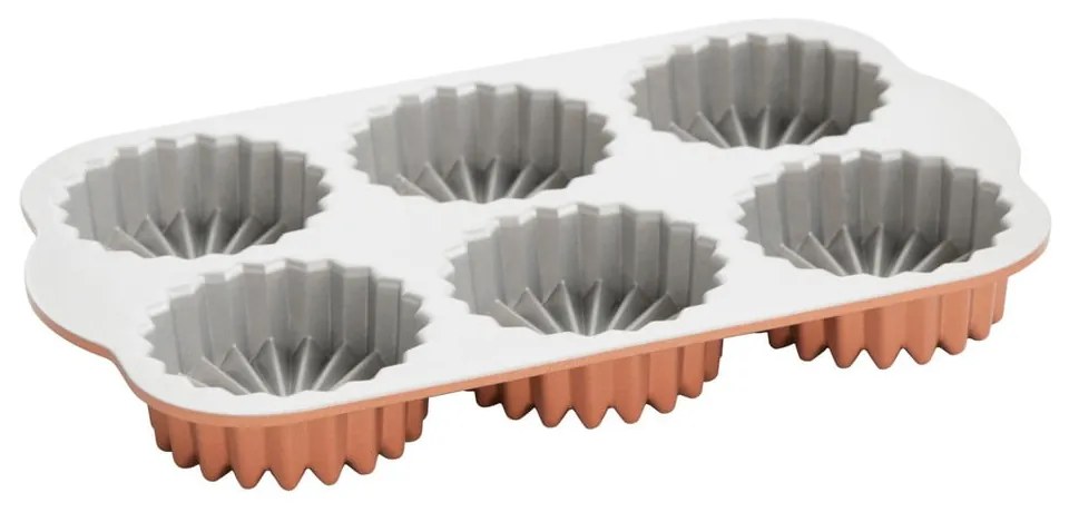 Forma na 6 mini bábovek v měděné barvě Nordic Ware Roundy, 700 ml