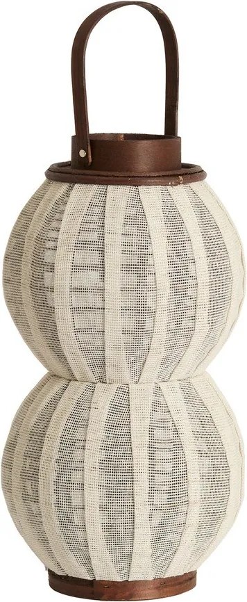 Dřevěná/látková lucerna (výška 48 cm) Arbore – Light & Living