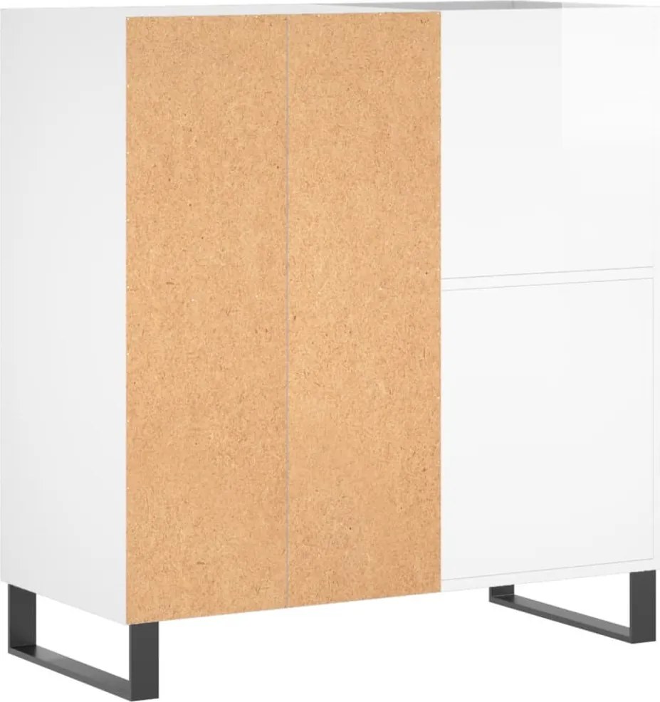 vidaXL Skříňka na LP desky 84,5 x 38 x 89 cm kompozitní dřevo [831780] Barva: Bílá