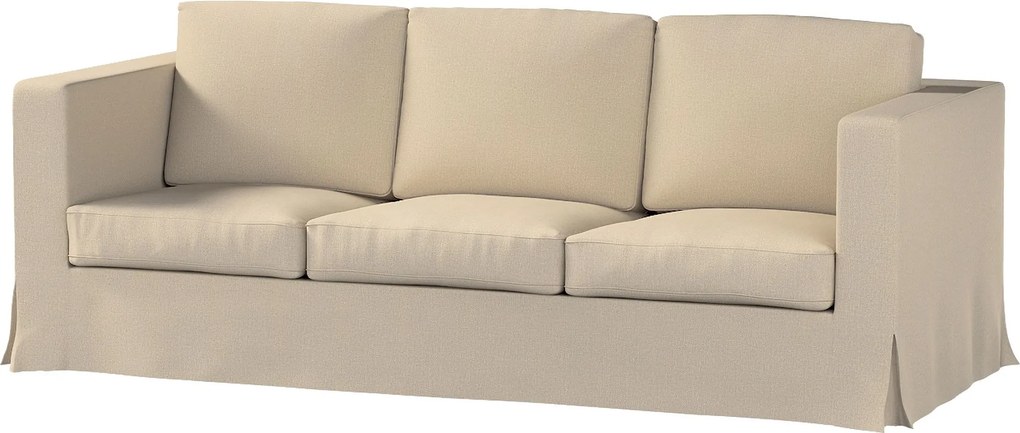 Potah na pohovku IKEA Karlanda 3-místná nerozkládací, dlouhý barva béžová látka pletený vzor