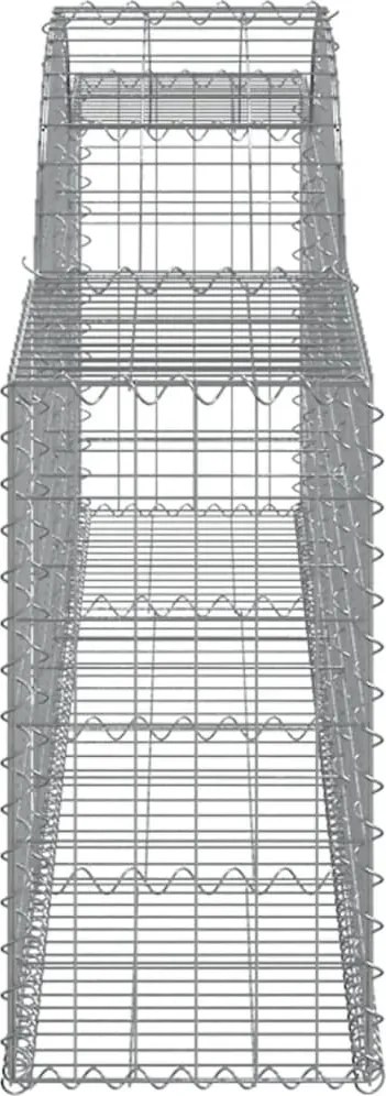 Klenuté gabionové koše 6 ks 300x30x60/80 cm pozinkované železo 3146489