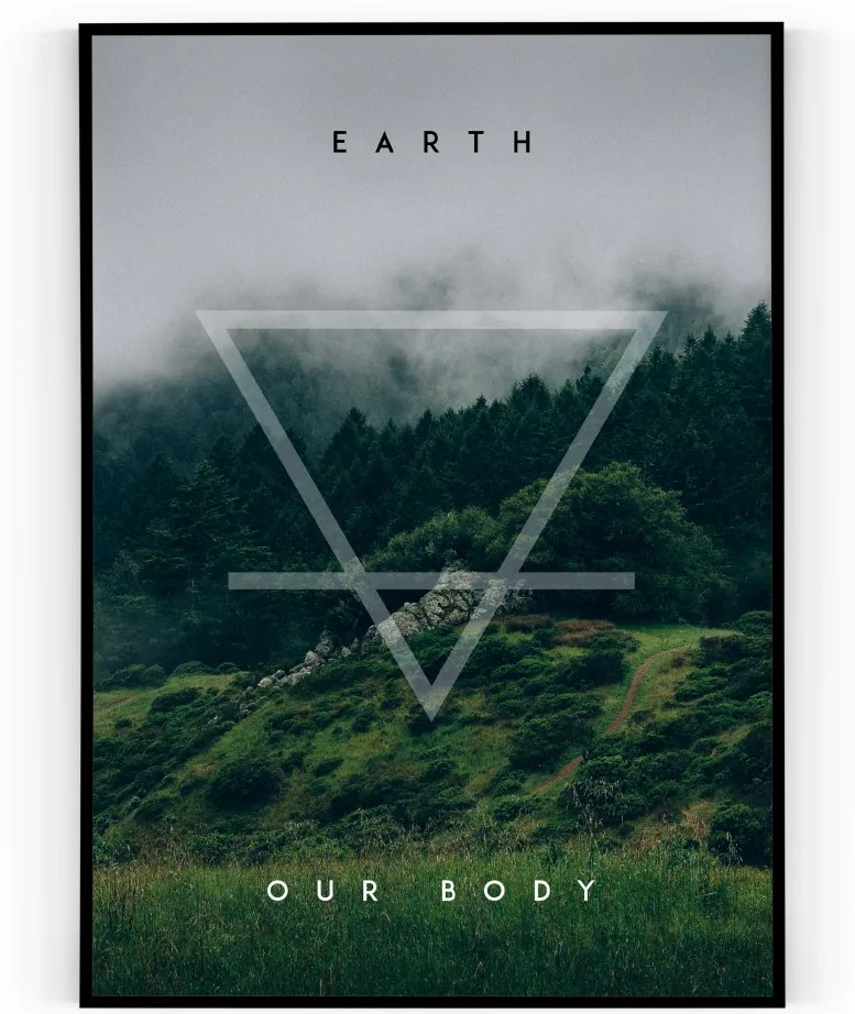 Plakát / Obraz Earth S okrajem Samolepící plátno A4 - 21 x 29,7 cm