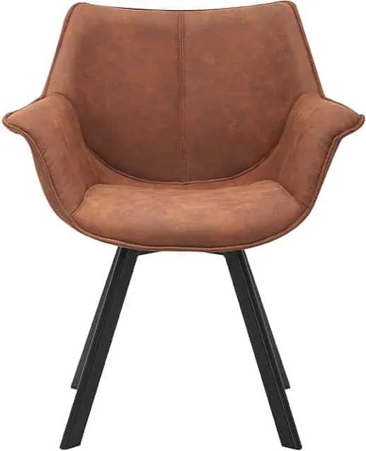 Designová otočná židle Kiara antická hnědá