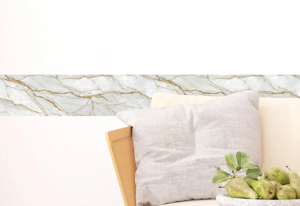 Samolepící bordura na zeď Bohatý Mramor | 5 m x 13.8 cm | DWB8453