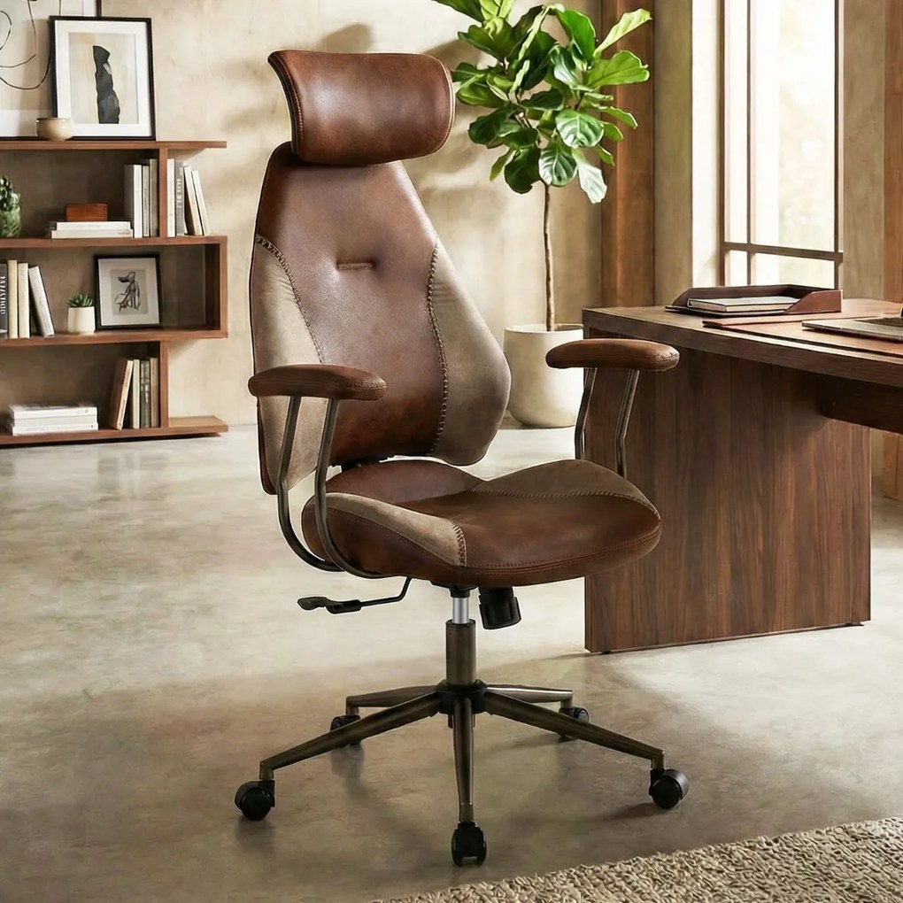 Costway Ergonomická kancelářská židle Stolní počítačová židle s opěrkou hlavy