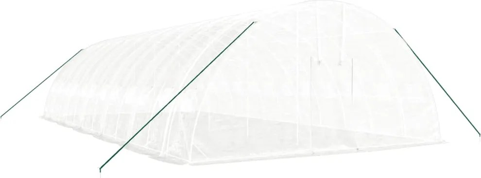 Skleník s ocelovým rámem bílý 72 m² 12 x 6 x 2,85 m 3188120
