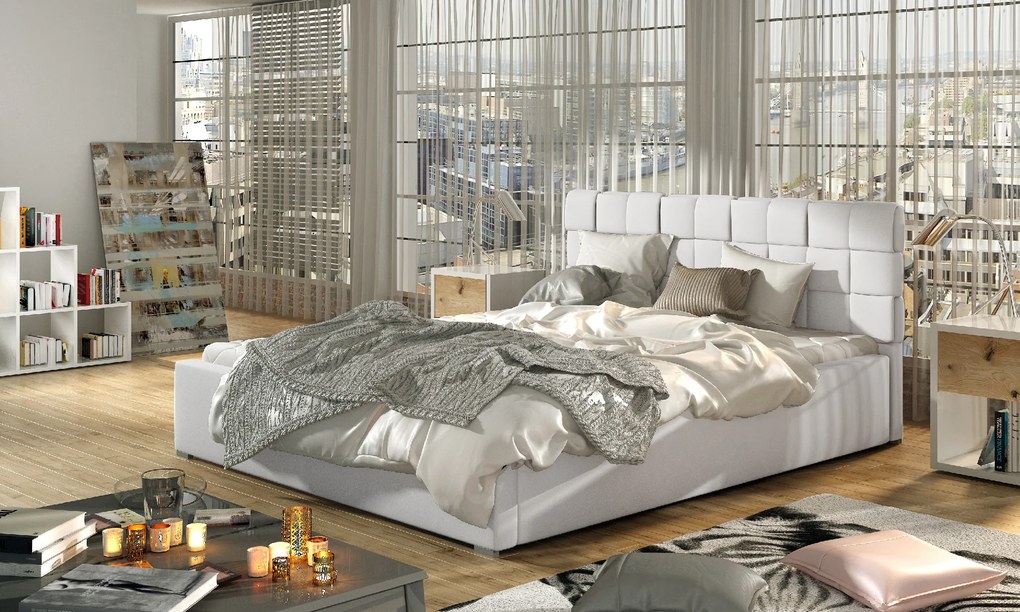 Eltap Čalouněná postel Grand s úložným prostorem Materiál a barva potahu: Soft 66 - tmavě hnědá, Rozměry (cm): 180x200