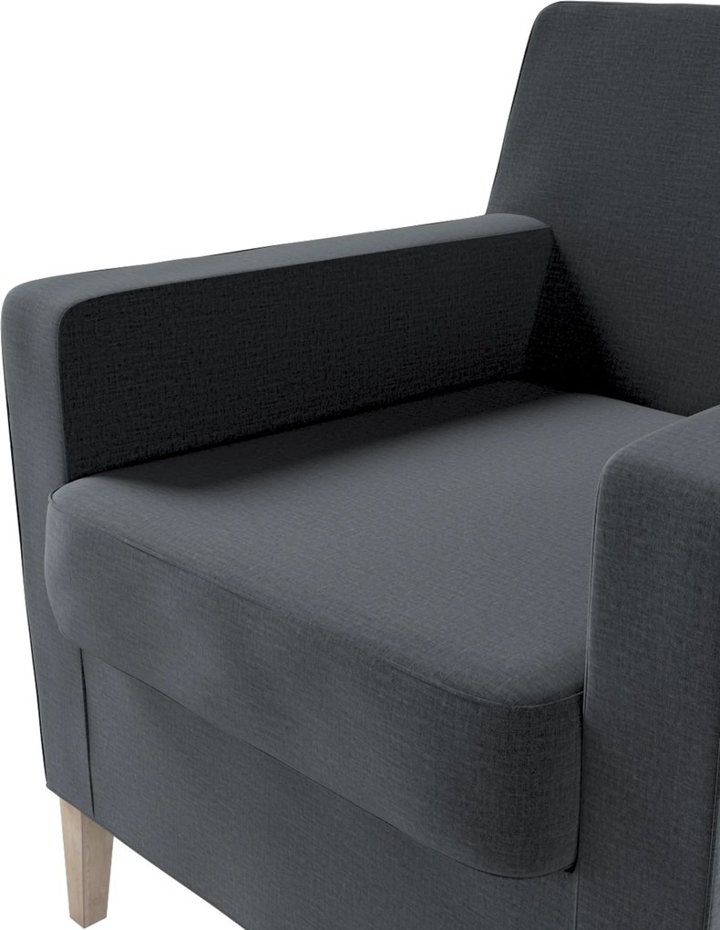 Potah na křeslo IKEA Karlstad barva šedá látka sametová