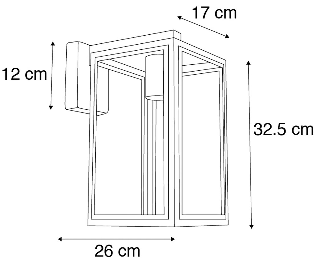 Chytré venkovní nástěnné svítidlo šedé vč. Wifi G95 - Sutton down