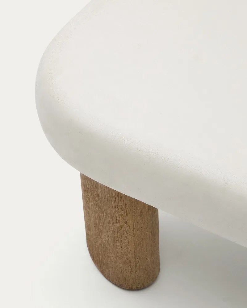 Zahradní konferenční stolek s betonovou deskou 80x80 cm Labra – Kave Home