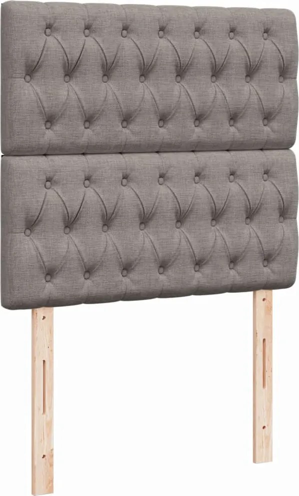 Box spring postel s matrací taupe 90x200 cm textil 3291174
