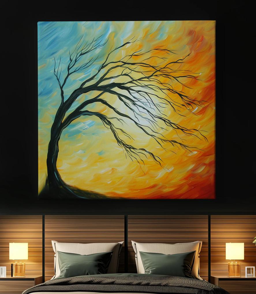 Obraz na plátně - Strom života Plápolání duše FeelHappy.cz Velikost obrazu: 120 x 120 cm