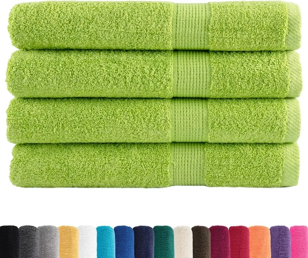 Premium ručníky SOLUND 4 jablkově zelené 100x200cm 600g/m² 137510