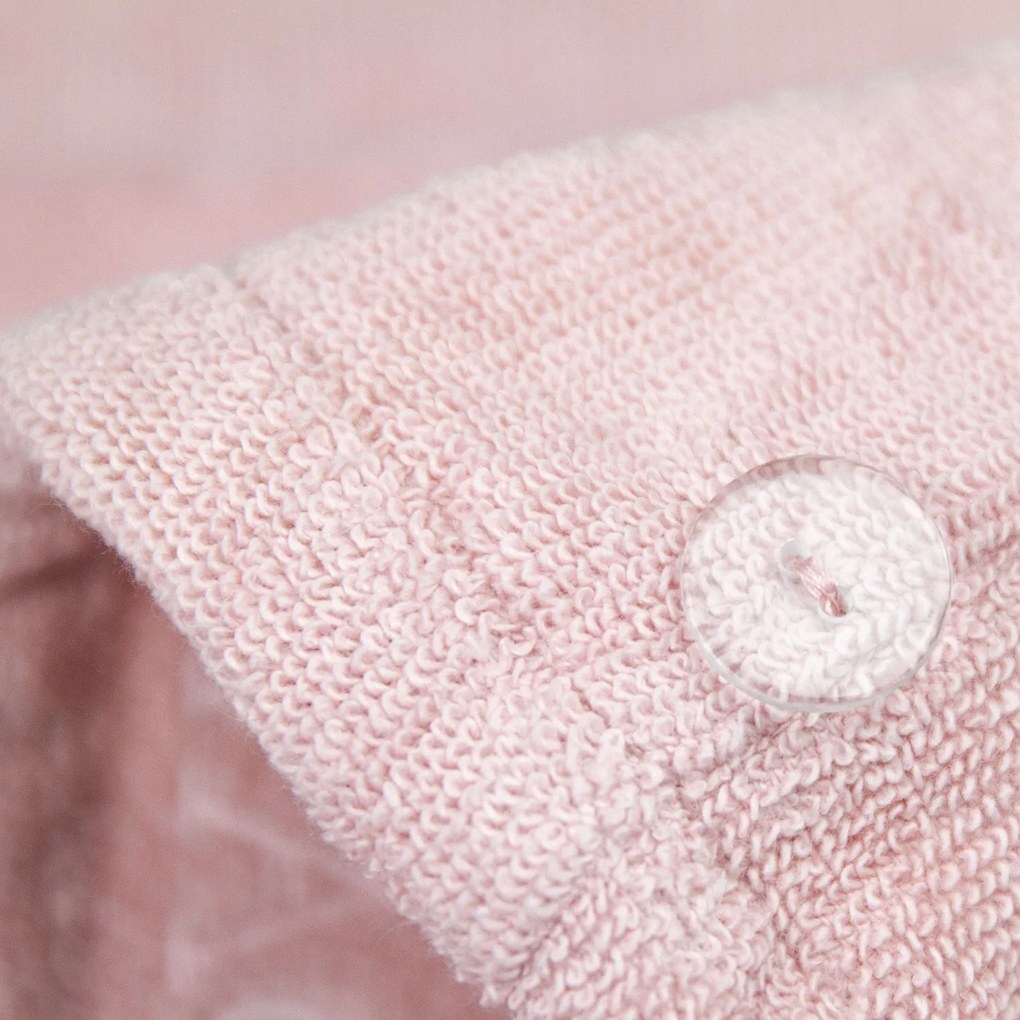 Bavlněný froté turban do sauny a wellness Comfort starorůžový