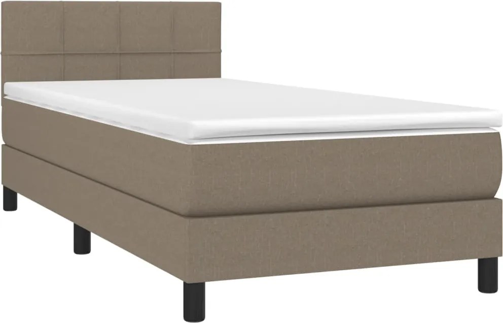Box spring postel s matrací taupe 80x200 cm textil 3140013