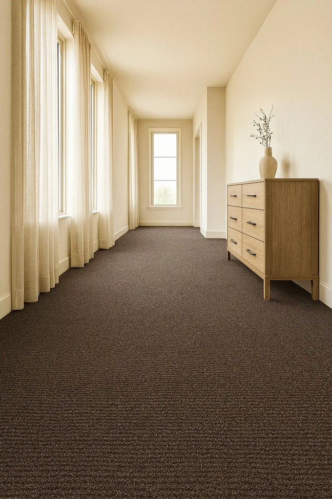 Vebe, Čistící zóna Parijs 10 hnědočervená, na míru, šíře 1m,2m, hnědá, guma (gel - protiskluzový), chodba / předsíň