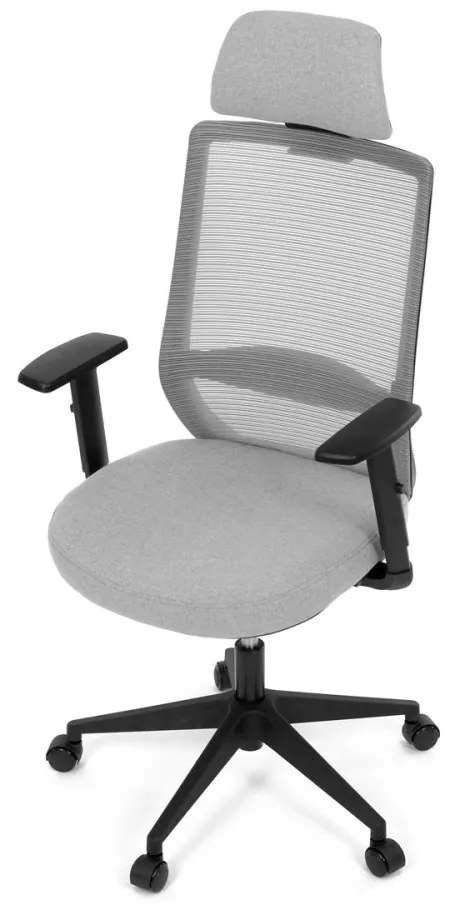 Kancelářská ergonomická židle SENA — síť / látka, černá / šedá