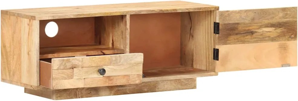 TV stolek 92 x 30 x 35 cm masivní mangovníkové dřevo 320466