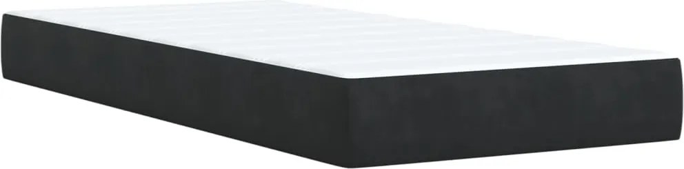 Box spring postel s matrací černá 90x200 cm samet 3290824