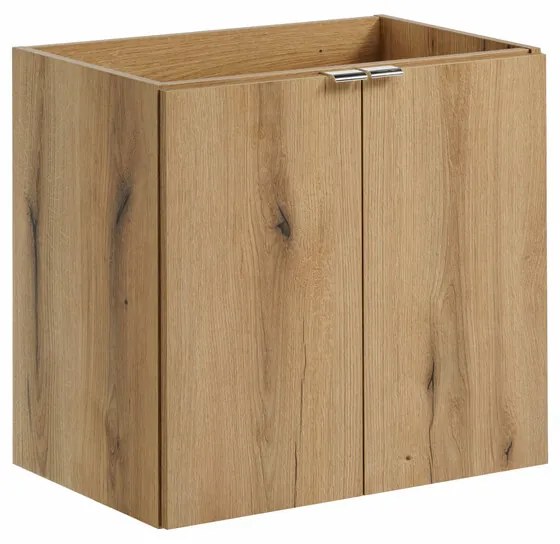 Koupelnová sestava Nova Oak s deskou, umyvadly a skříňkami 120 cm dub evoke/bílá