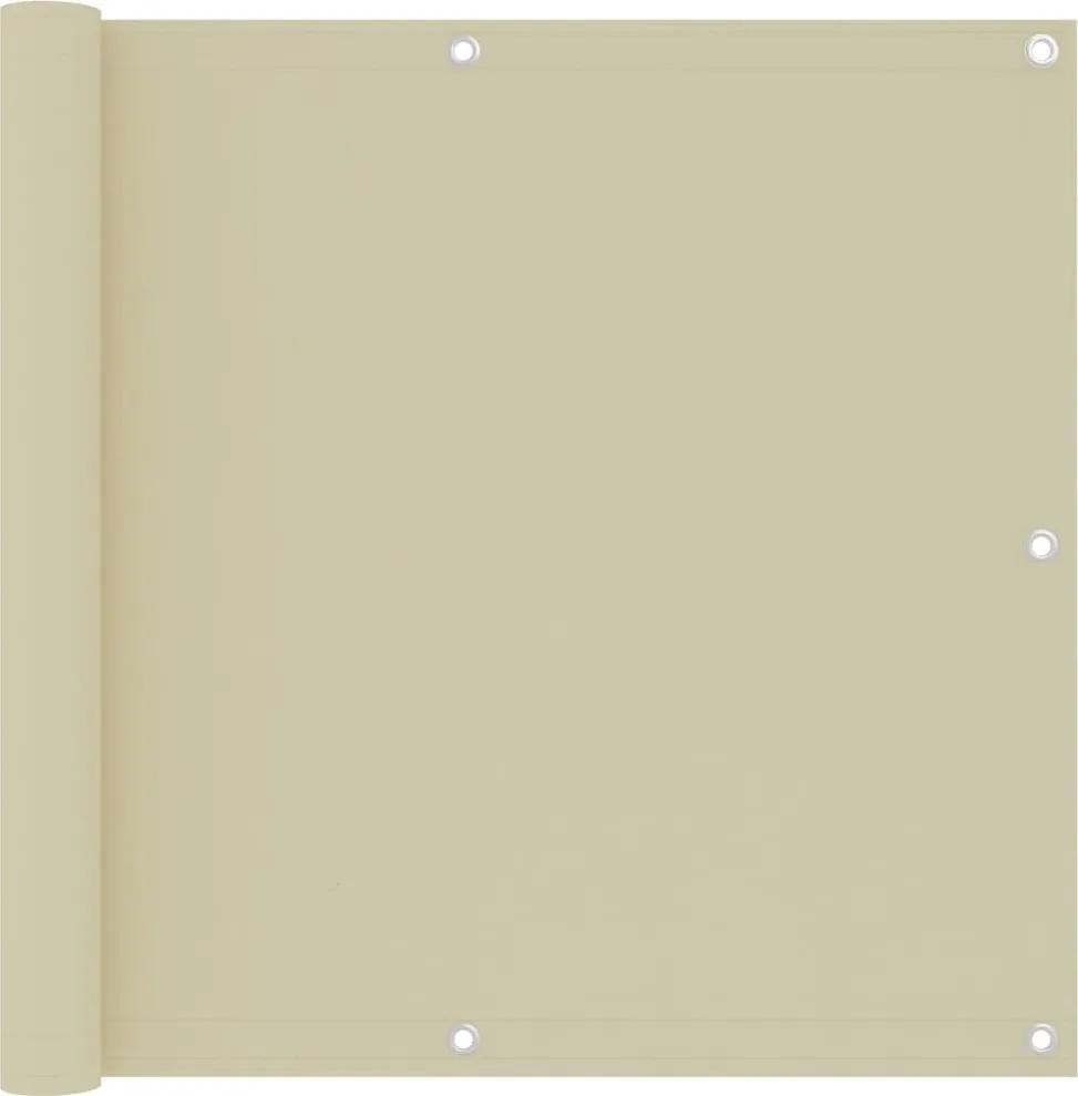 vidaXL Balkonová zástěna 90 x 500 cm 100% polyester oxford [134870] Barva: Bílá