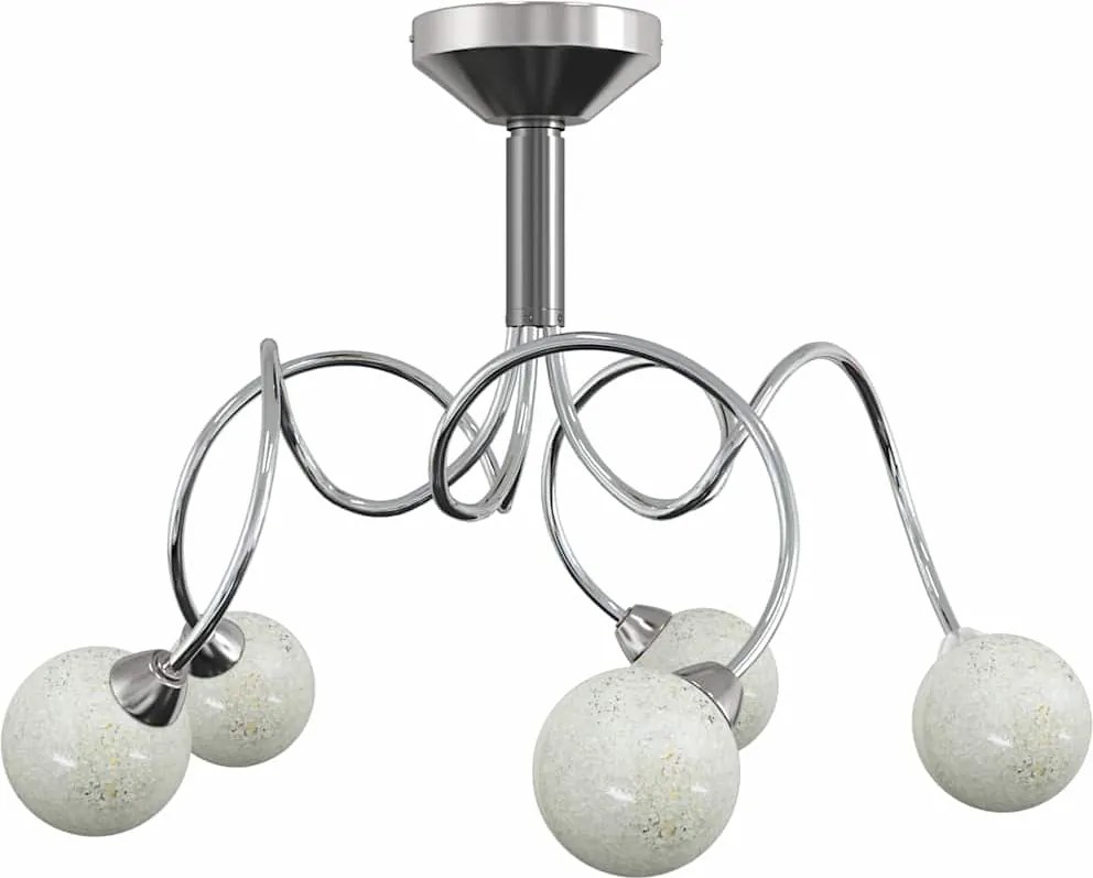Stropní svítidlo s kulatými drátěnými stínidly pro 5 LED G9 337907