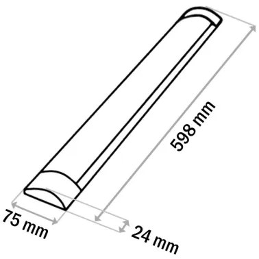 LED Podlinkové svítidlo QTEC LED/18W/230V 60 cm černá