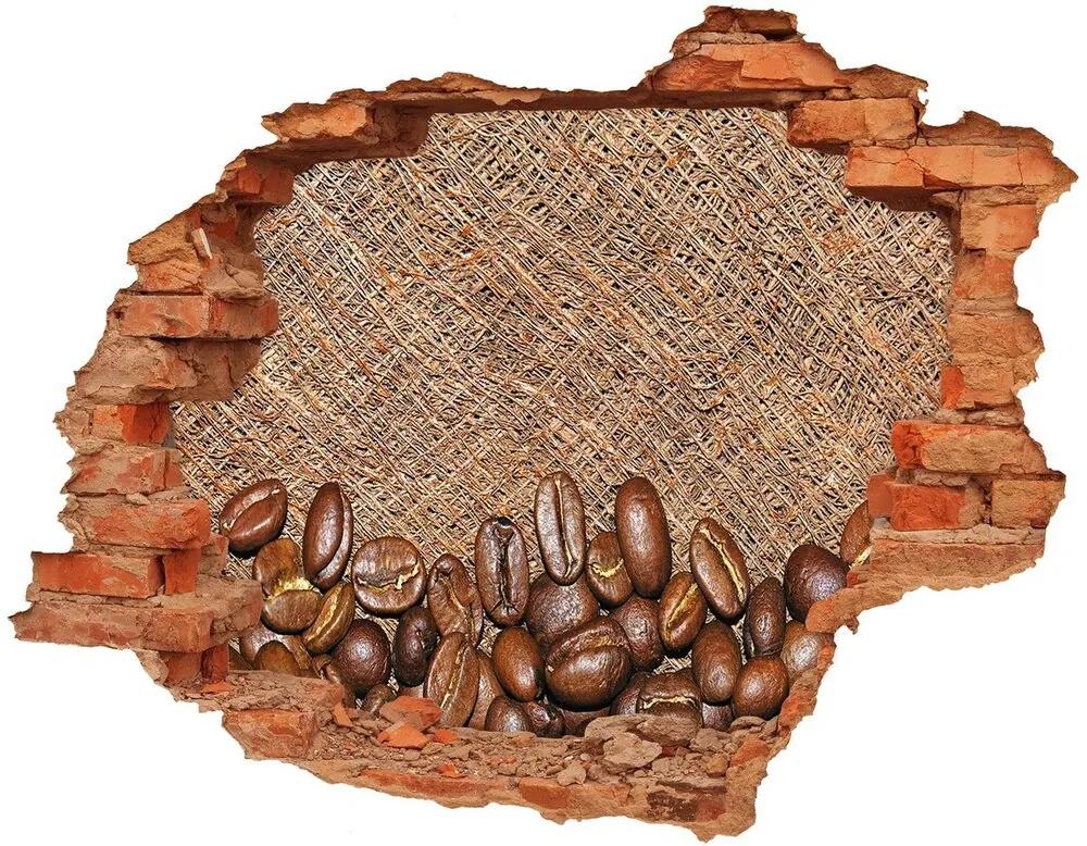 Wallmuralia Nálepka 3D díra Zrnka kávy 90x70 cm