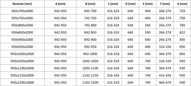 Mexen Lunar, L Duo sklápěcí sprchový kout 95 x 75 cm, 8mm čiré sklo, zlatý matný profil, 834L-095L-075P-55-00