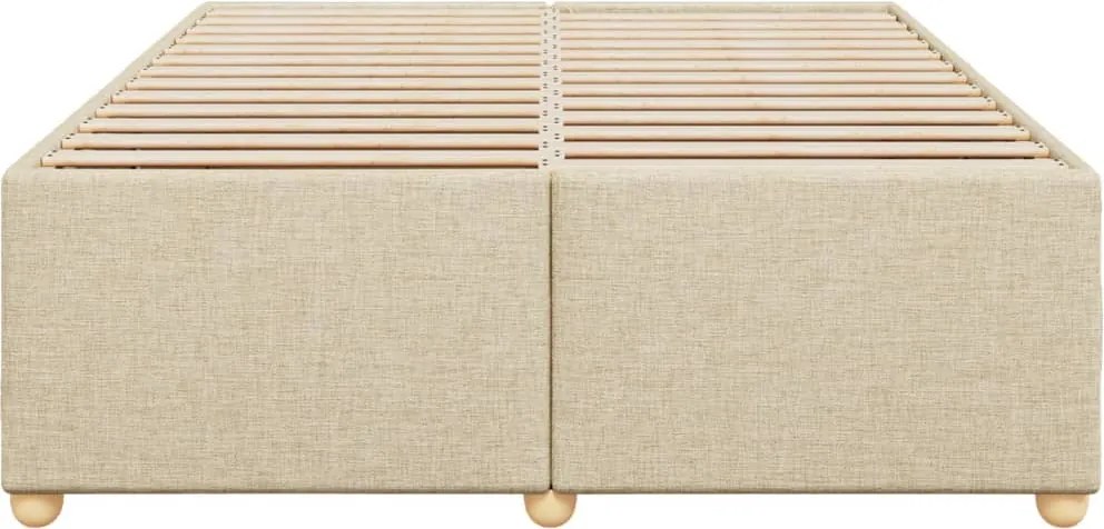 Rám postele bez matrace krémový 160 x 200 cm textil 3284748