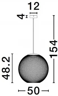 LED černá designová svítilna Kinetic 153