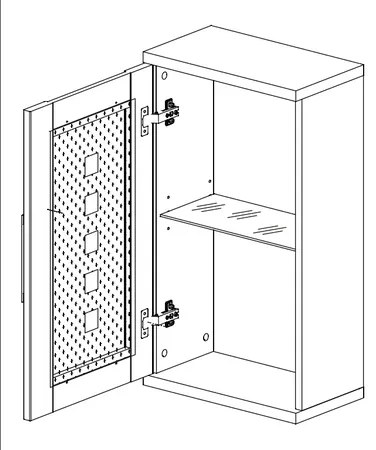 Koupelnová závěsná skříňka Poseidon, dub Sonoma