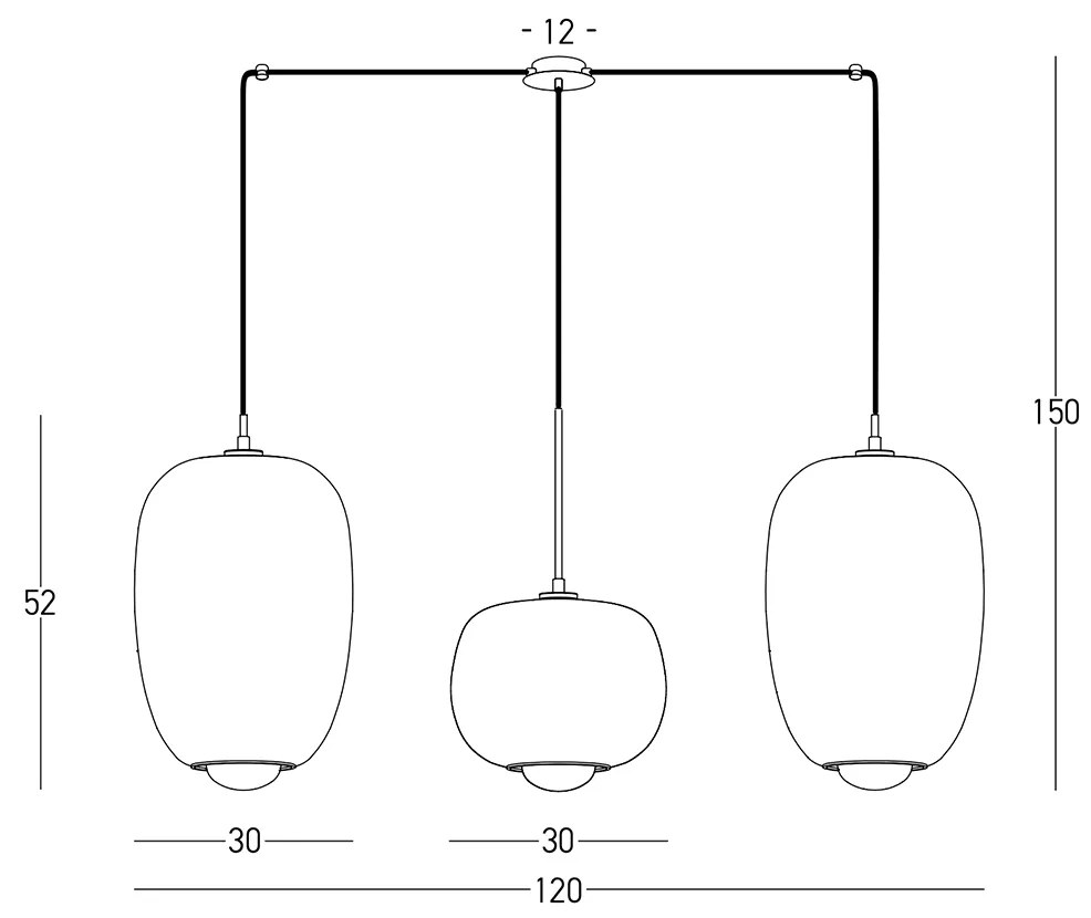 Zambelis 22149 závěsné svítidlo kouřové/zlaté, 3xG9, 120cm