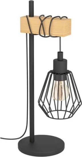 Eglo 780173 - Stolní lampa TABODI 1xE27/40W/230V hnědá/černá