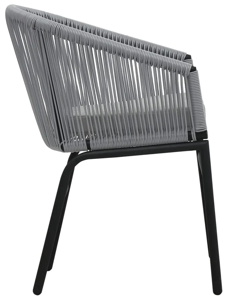 Zahradní židle 2 ks antracitové PE ratan - Default Title