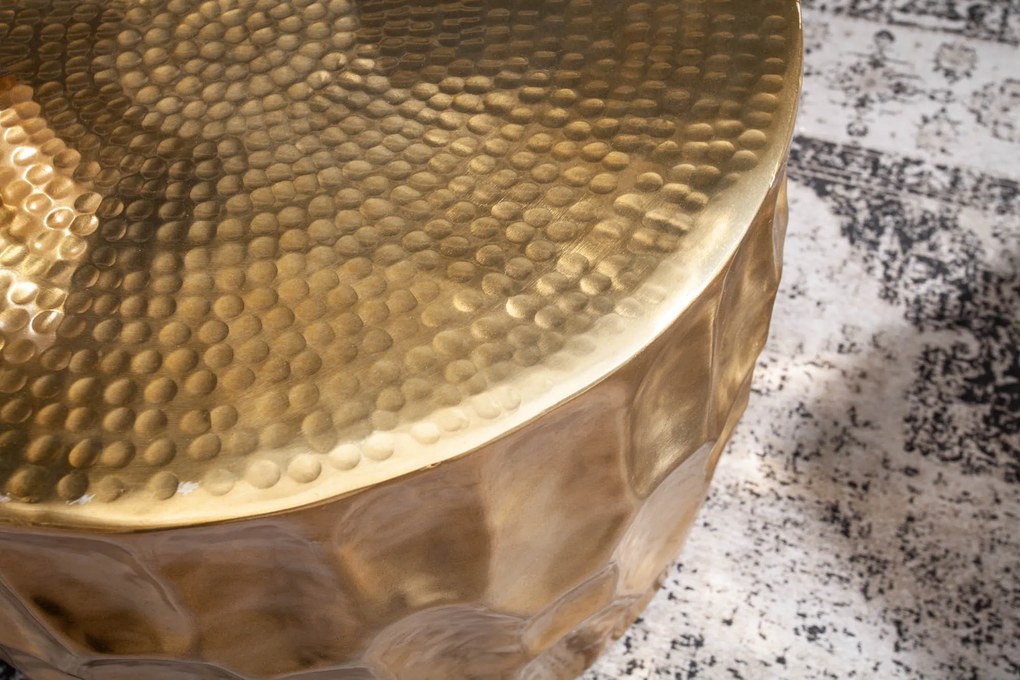 Zlatý hliníkový konferenční stolek Hammop Organic, 53 cm