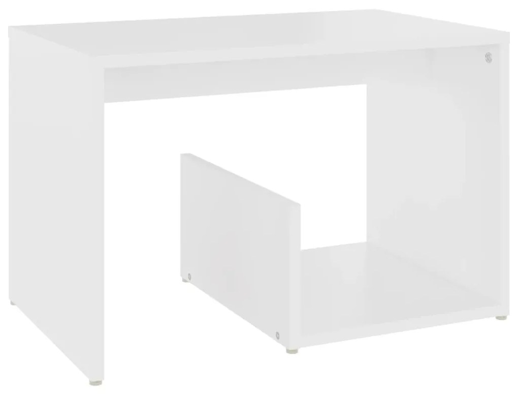 vidaXL Odkládací stolek bílý 59 x 36 x 38 cm dřevotříska
