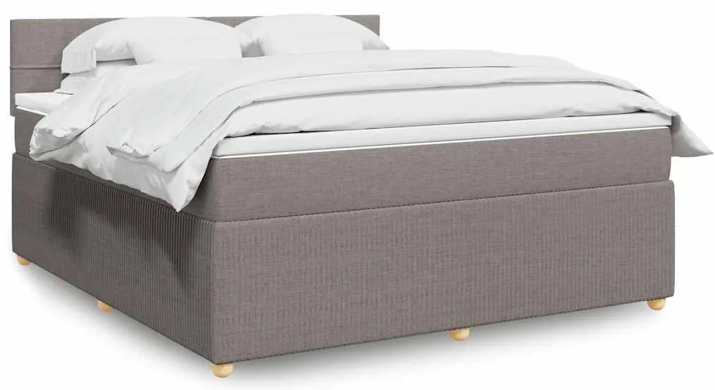 Box spring postel s matrací taupe 180x200 cm textil 3287539