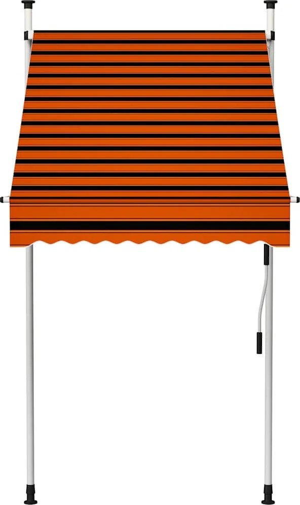 Ručně zatahovací markýza 100 cm oranžovo-hnědá 145834