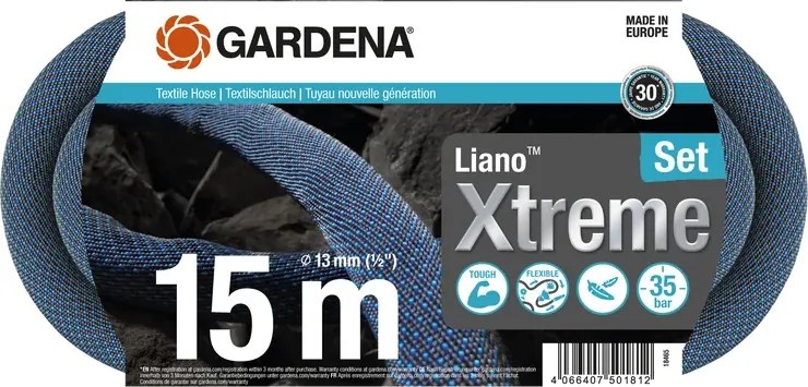 © 2026 GARDENA Textilní hadice Liano™ Xtreme 15 m - sada