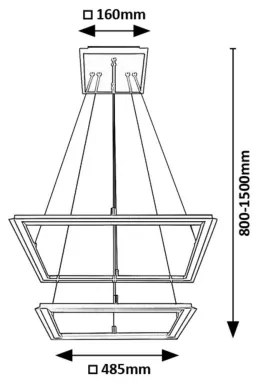 Rabalux 72243 - LED Lustr na lanku SIDONA 2xLED/24W/230V 3000K